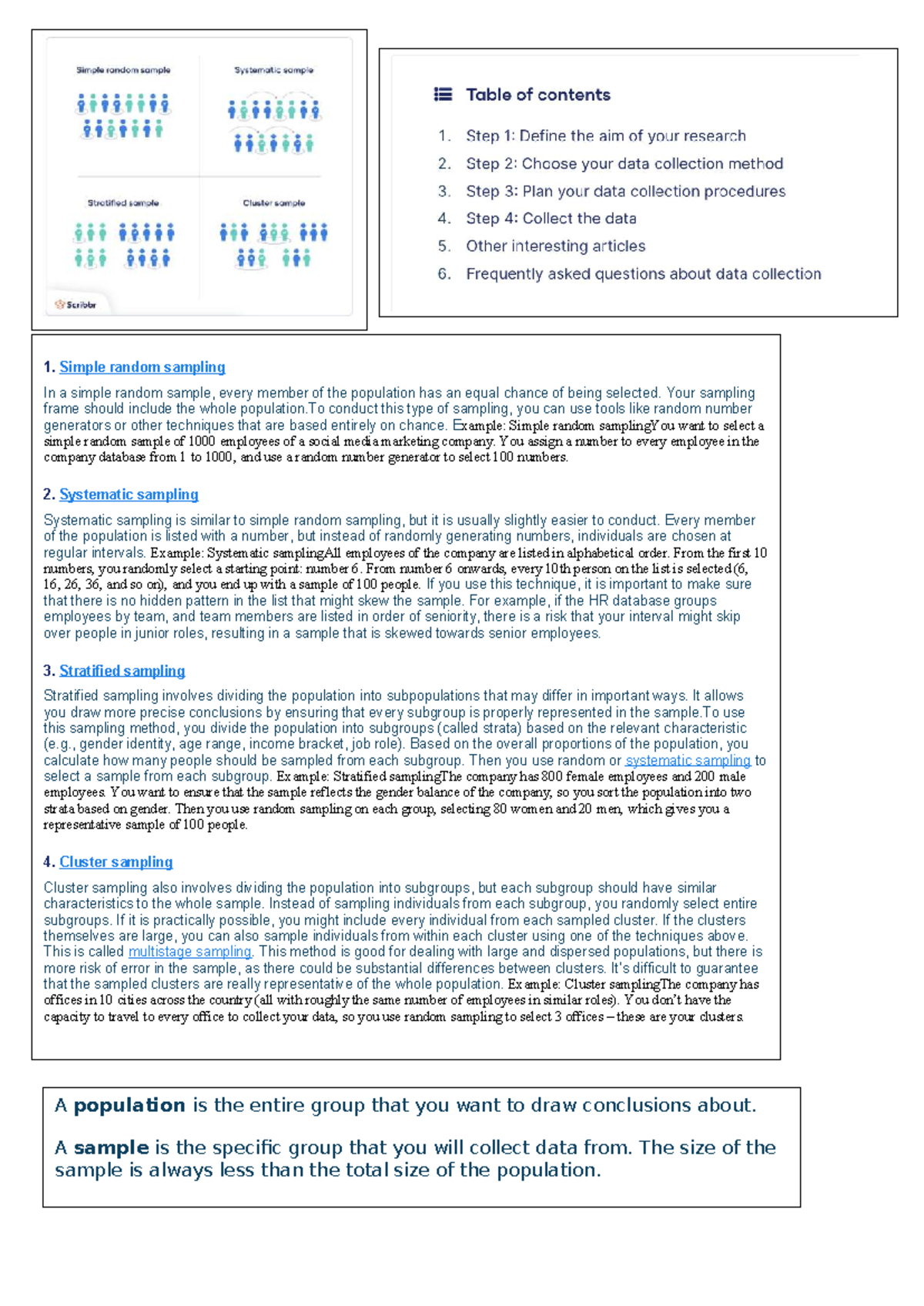 Statistics Quiz 1: Sampling Methods Overview and Examples - Studocu