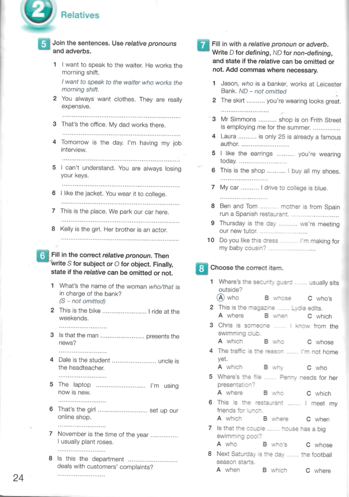 Practice on Defining & Non-Defining Relative Clauses (ENG 101) - Studocu