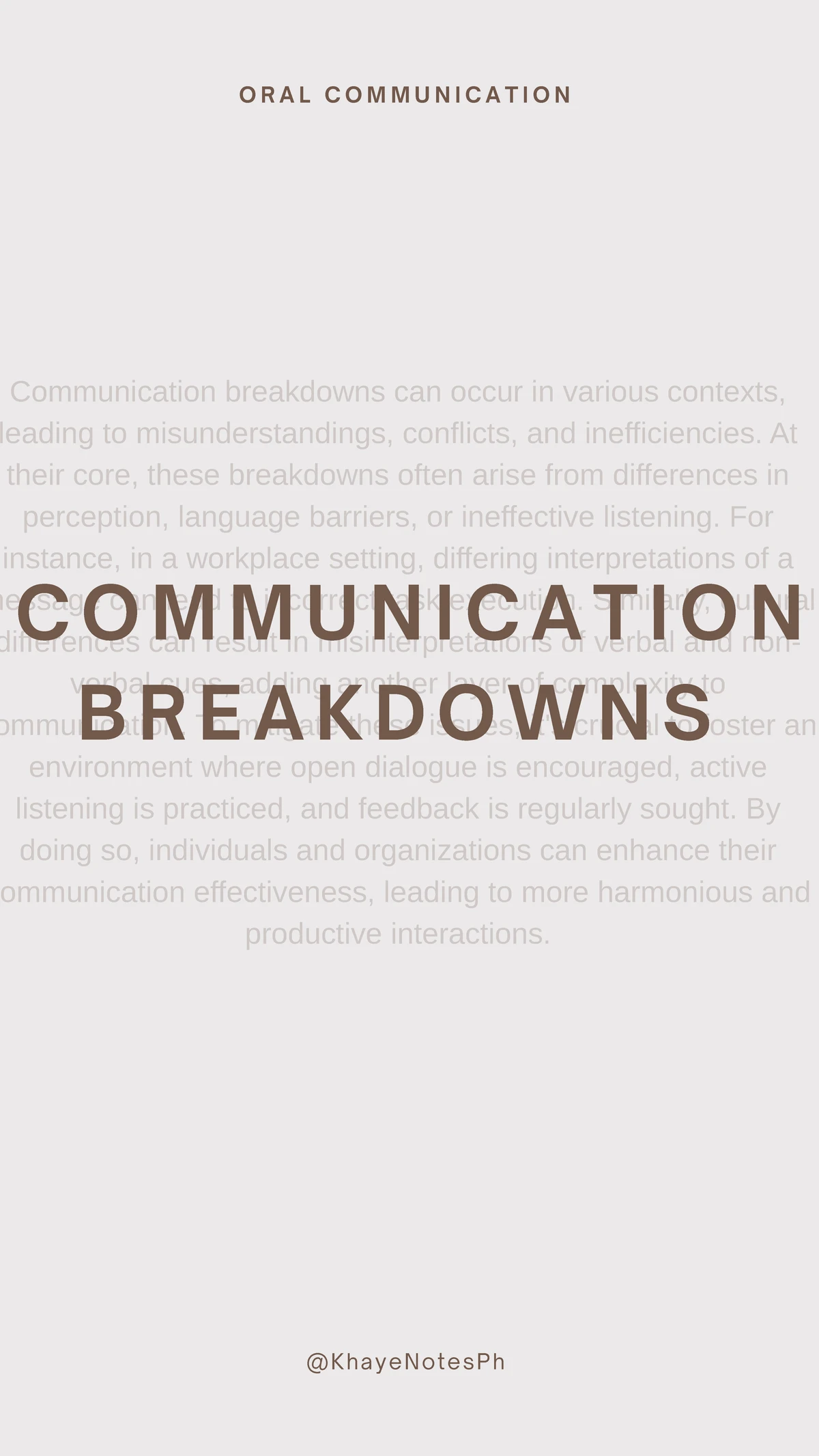 ORAL COMMUNICATION 101: Understanding Communication Basics - Studocu