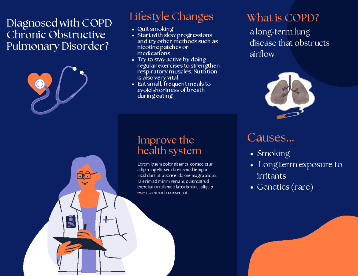 Blue and Orange World Health Day Modern User Information Brochure ...