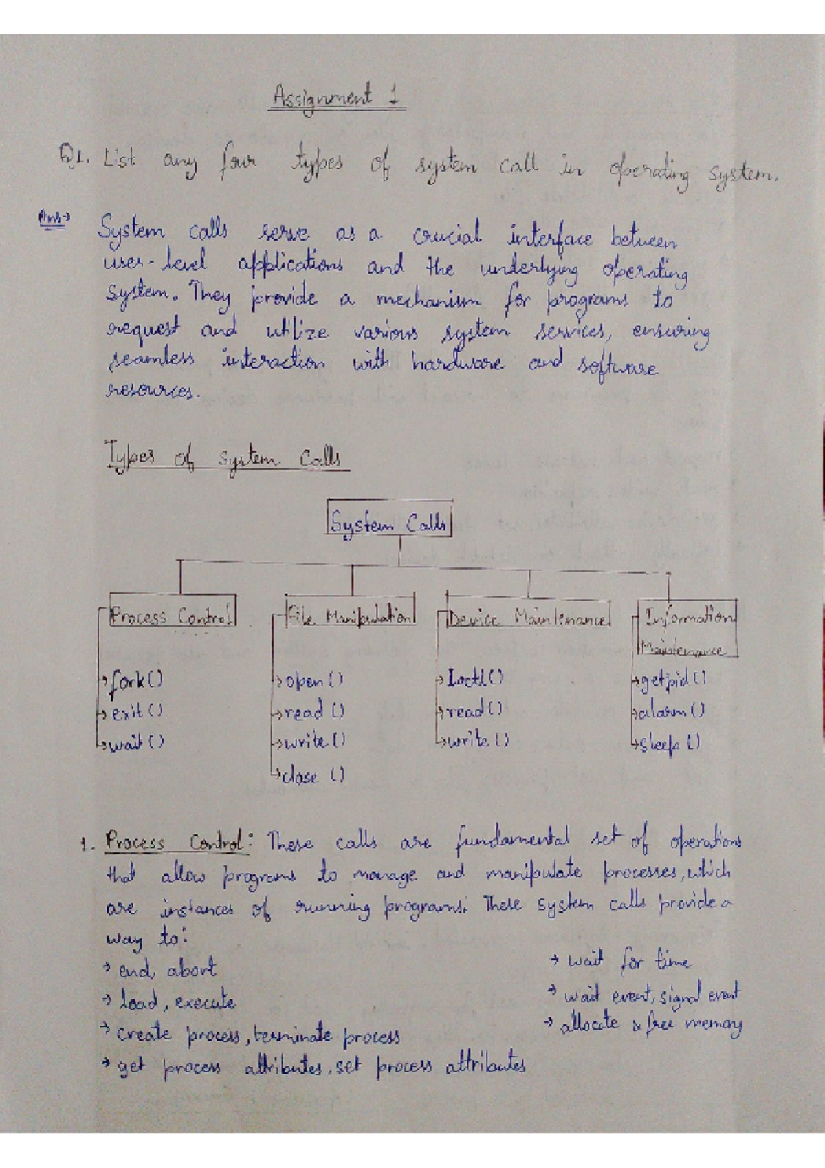 OS Practical File - System Calls and Process Management (GE) - Studocu