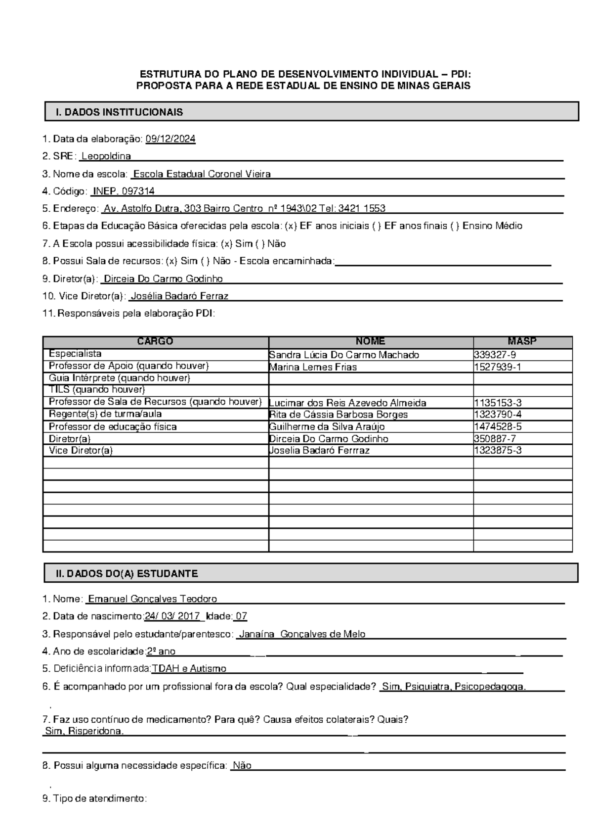 PDI Emanuel - 4° bimestre - ESTRUTURA DO PLANO DE DESENVOLVIMENTO ...
