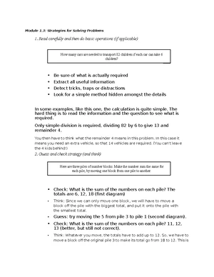 Module 1.2 Routine vs Non-Routine Problem Solving Techniques - Studocu