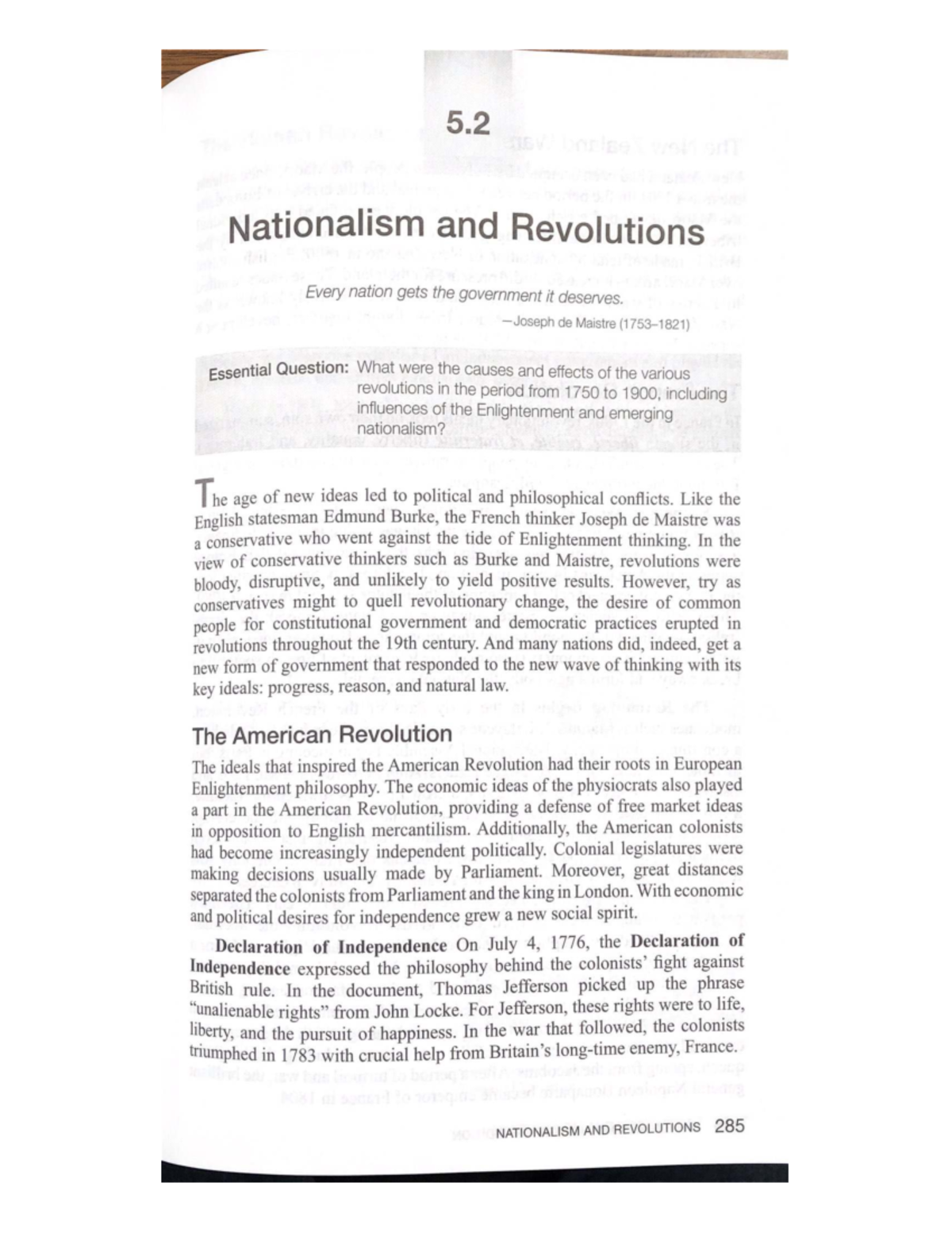 5.2 Nationalism and Revolutions: Causes and Effects from 1750-1900 ...