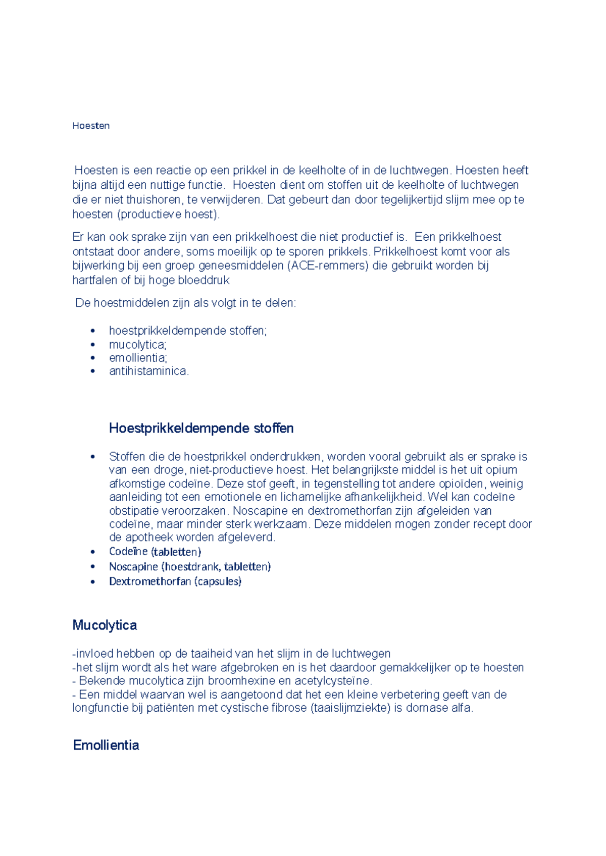 Hoesten en Allergieën: Behandelingen en Werkzaamheden in Luchtwegen ...