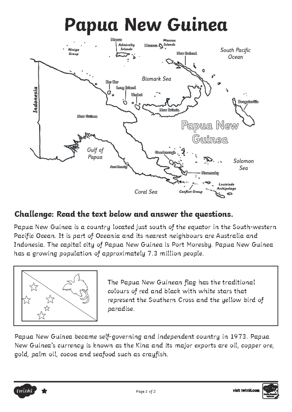 PNG Overview and Key Facts - Reading Material for Geography Course ...
