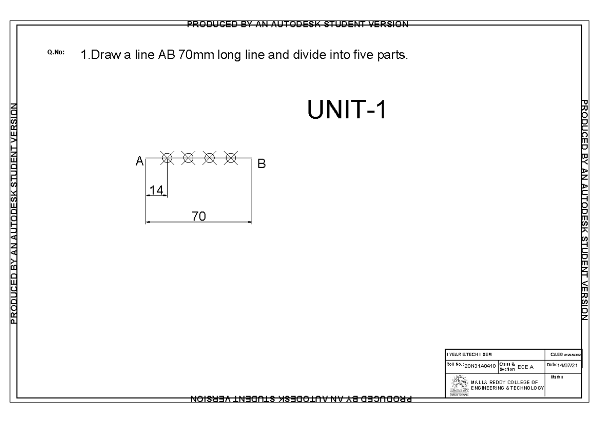 B.TECH II SEM CAEG (R20A0302) Unit 1 to 5 Drawing Notes - Studocu