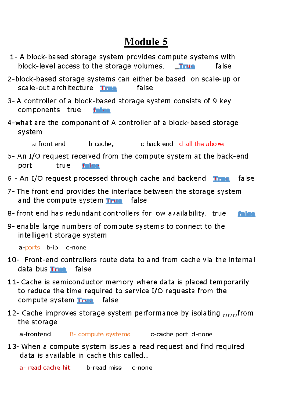 Module 5 le1&2 - Module 5 1 - A block-based storage system provides ...