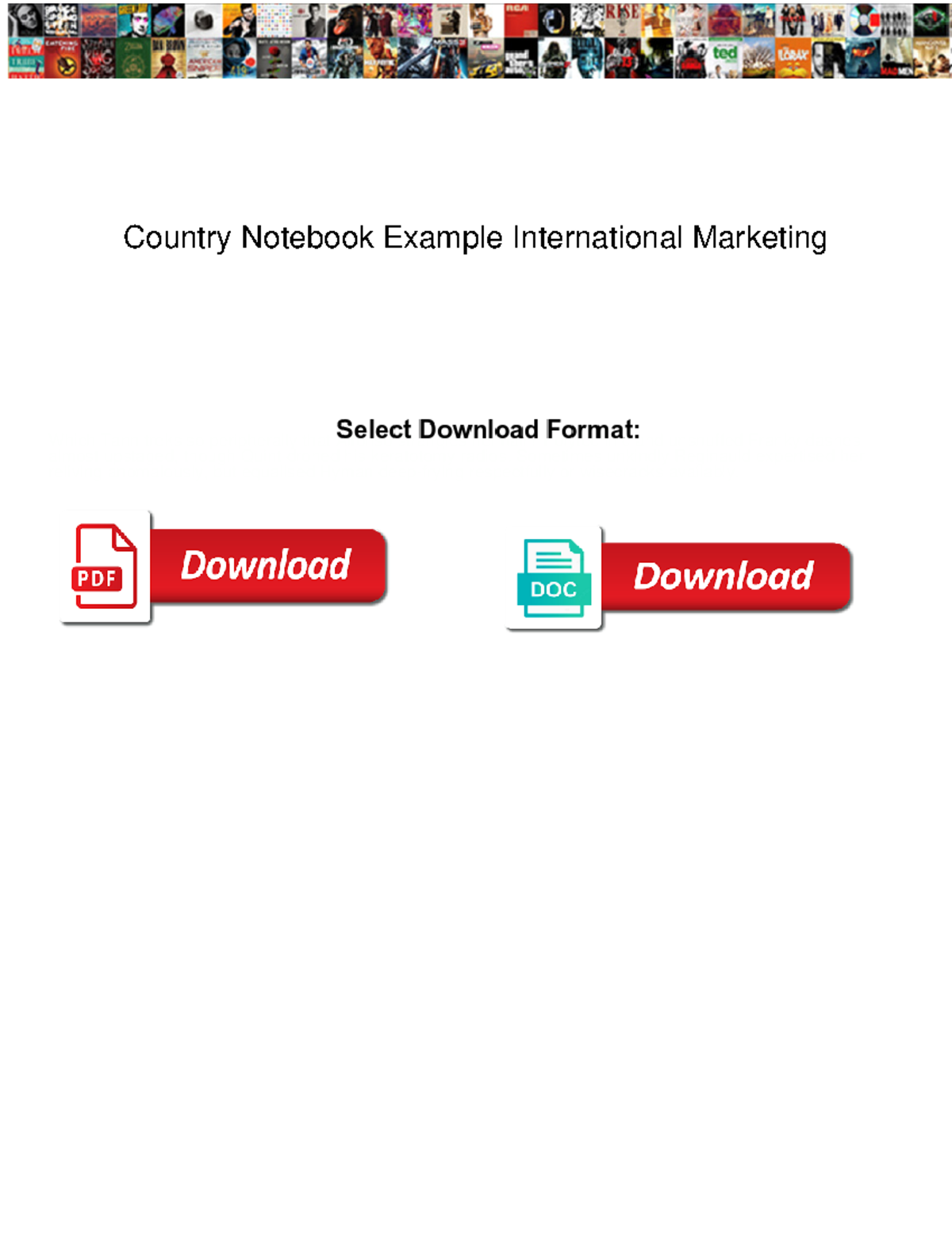 Country notebook example international marketing - Country Notebook ...