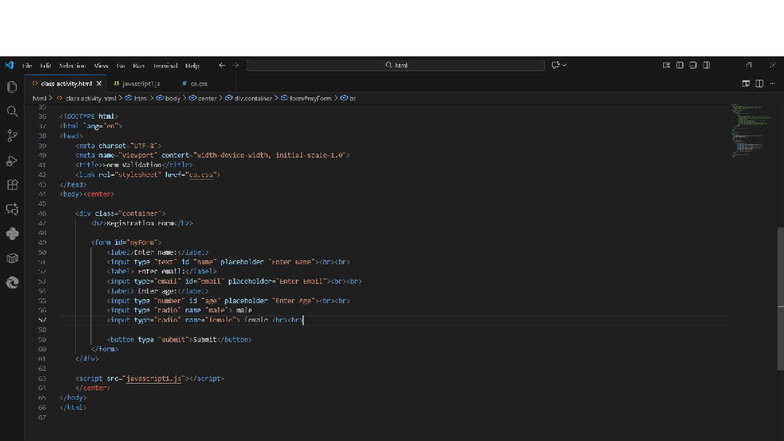 CSE326 Class Activity: JavaScript Form Validation Practice Notes - Studocu