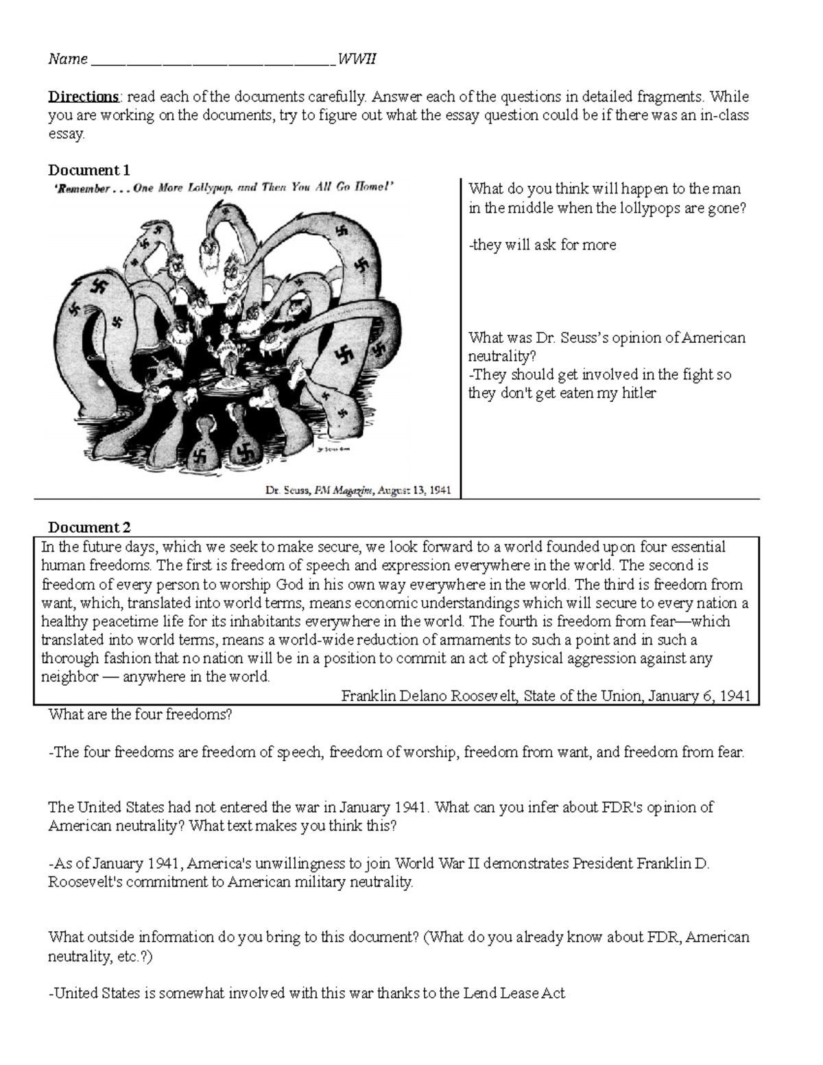 Seyam KHAN - WWII DBQ Analysis and Discussion Notes - Studocu