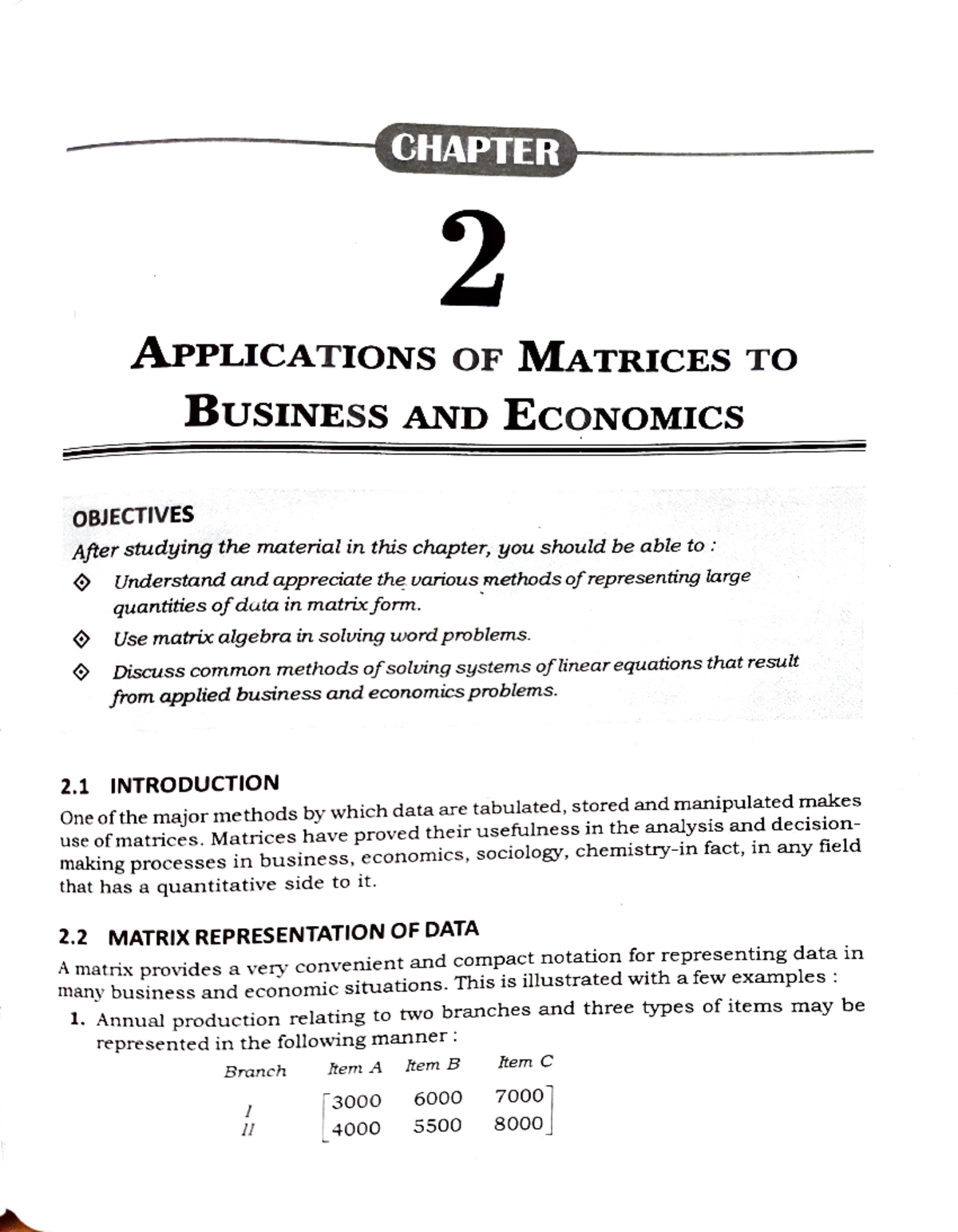 Applications of Matrices in Business & Economics (DM32) - Studocu