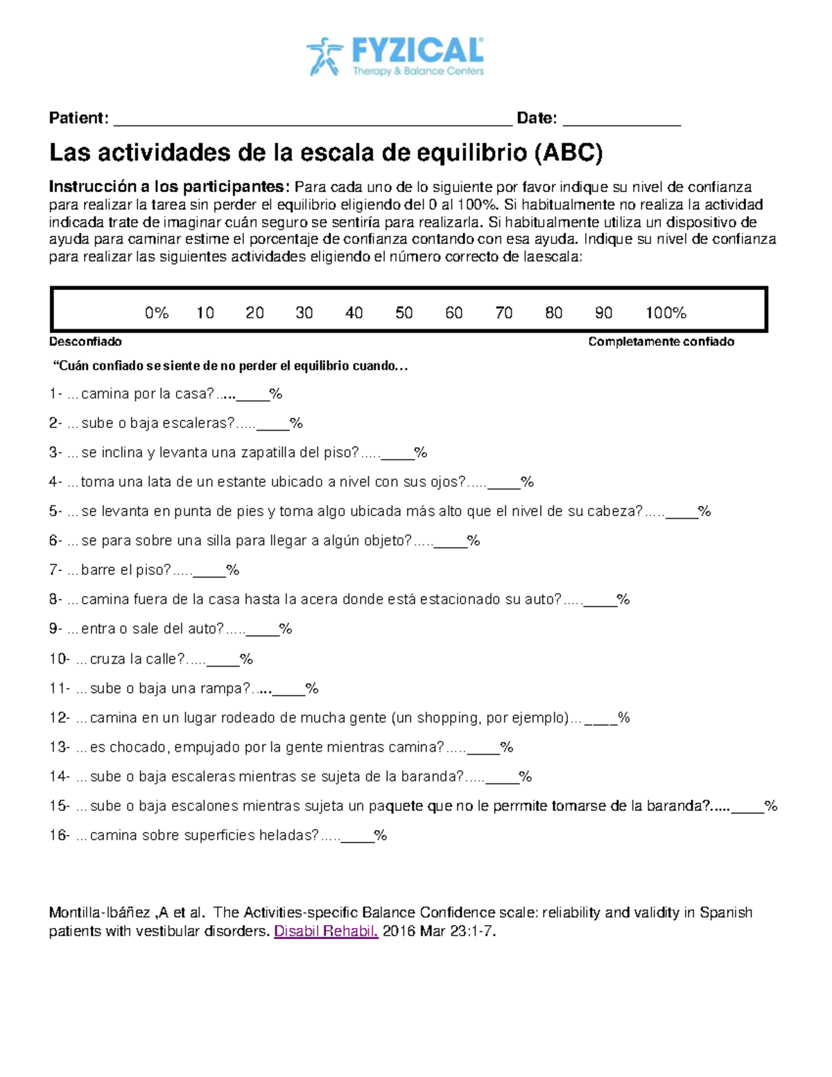 Escala de Confianza en el Equilibrio (ABC) - Actividades y Resultados ...