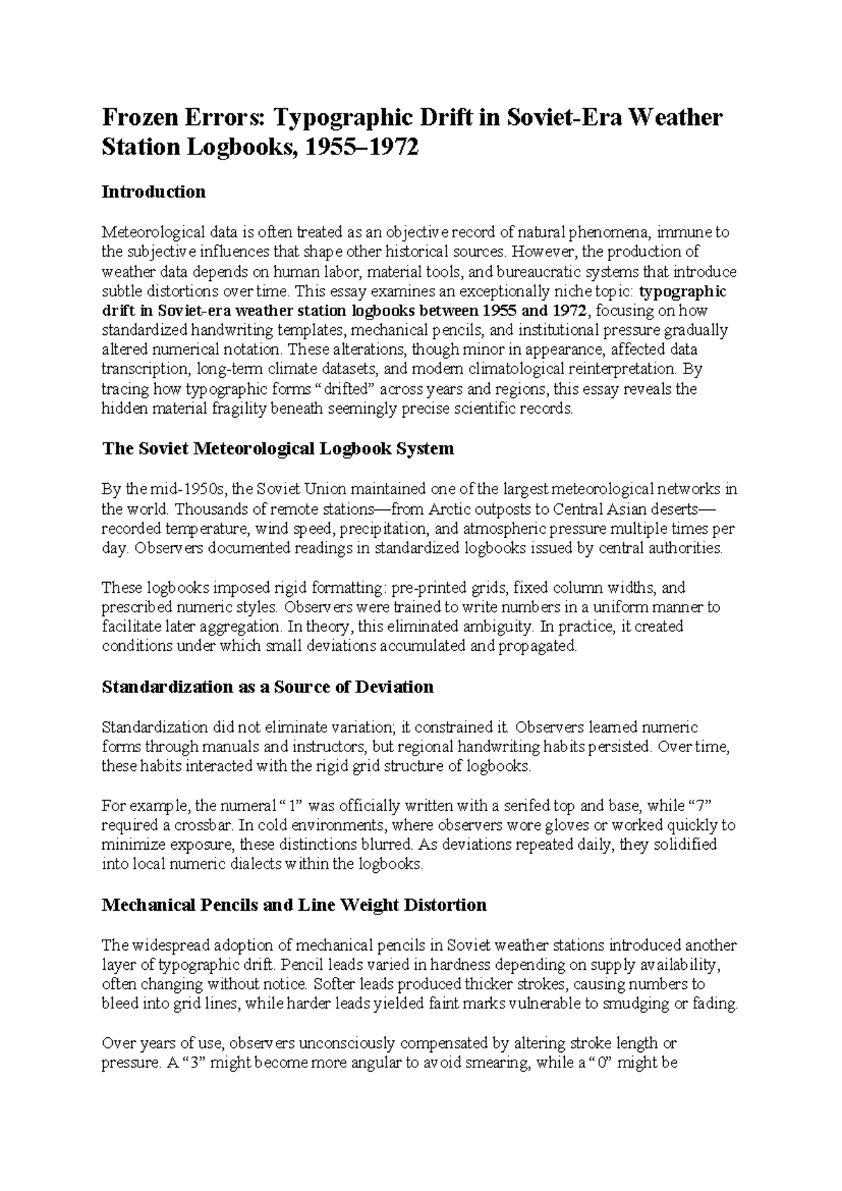 Frozen Errors: Typographic Drift in Weather Station Logbooks (Essay ...