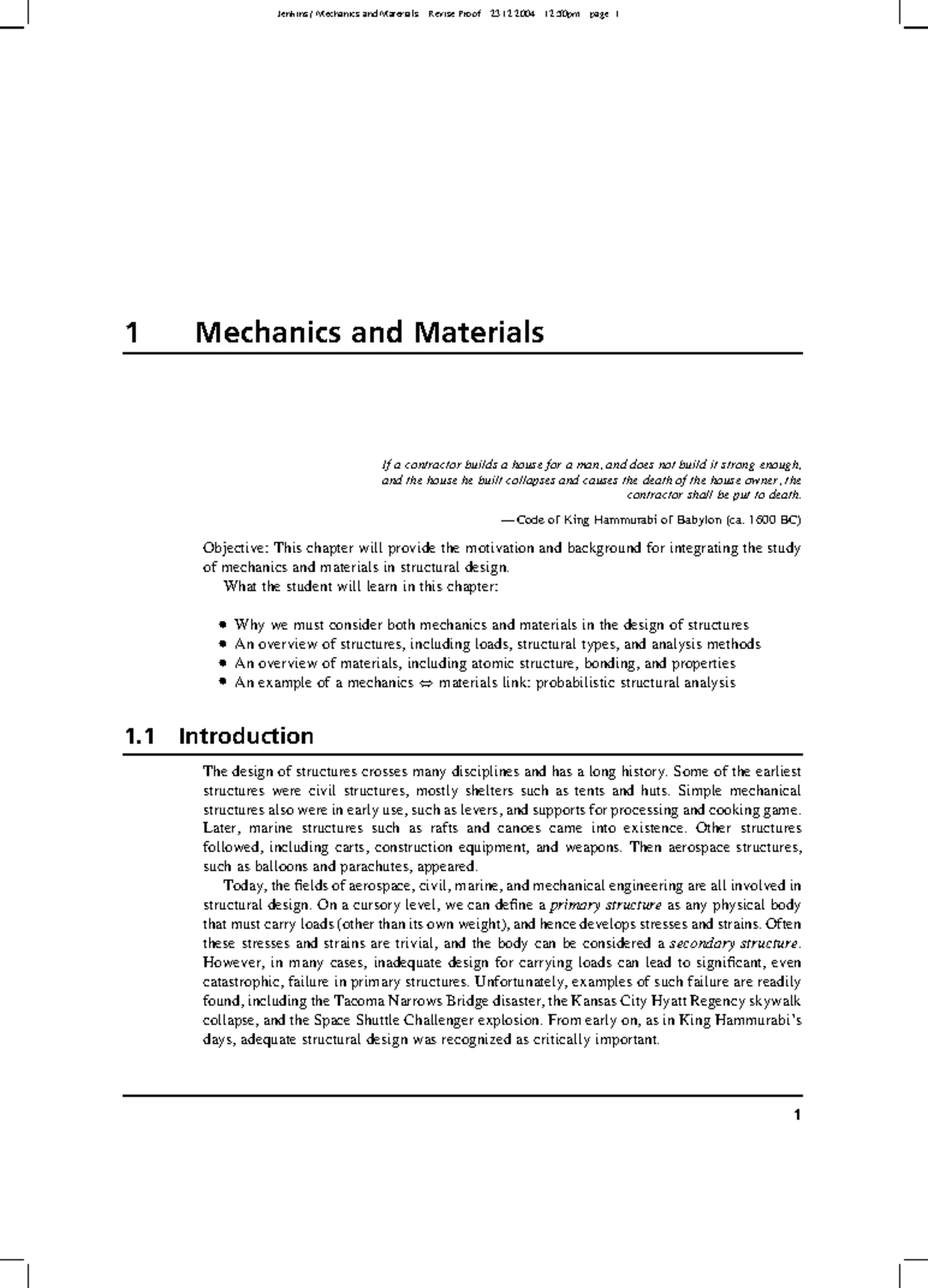 Chap01 reduced - Introduction to Mechanics and Materials - 1 Mechanics ...