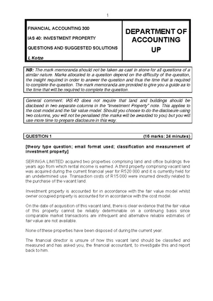 IAS 28 Final Exam Study Notes & Class Examples - ACCT 300 - Studocu