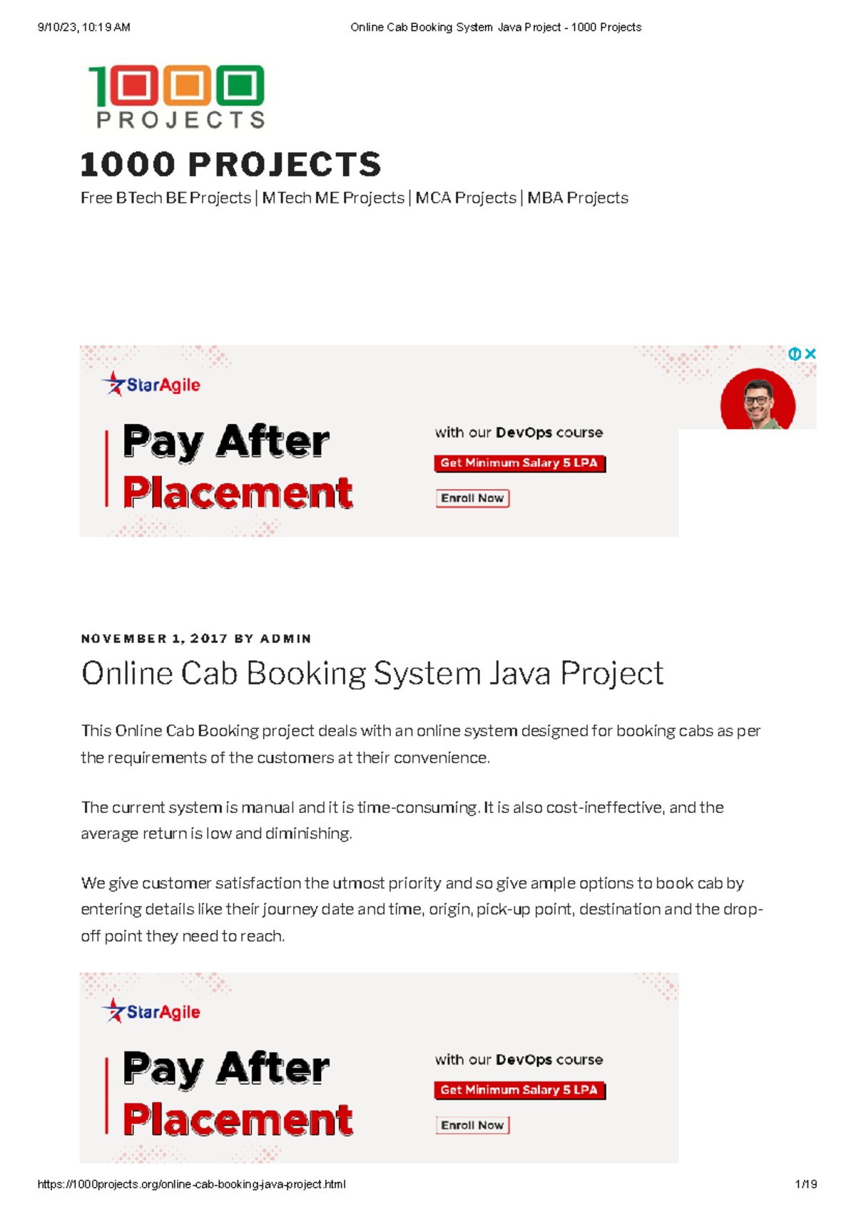 Online Cab Booking System Java Project - 1000 Projects - N O V E M B E ...