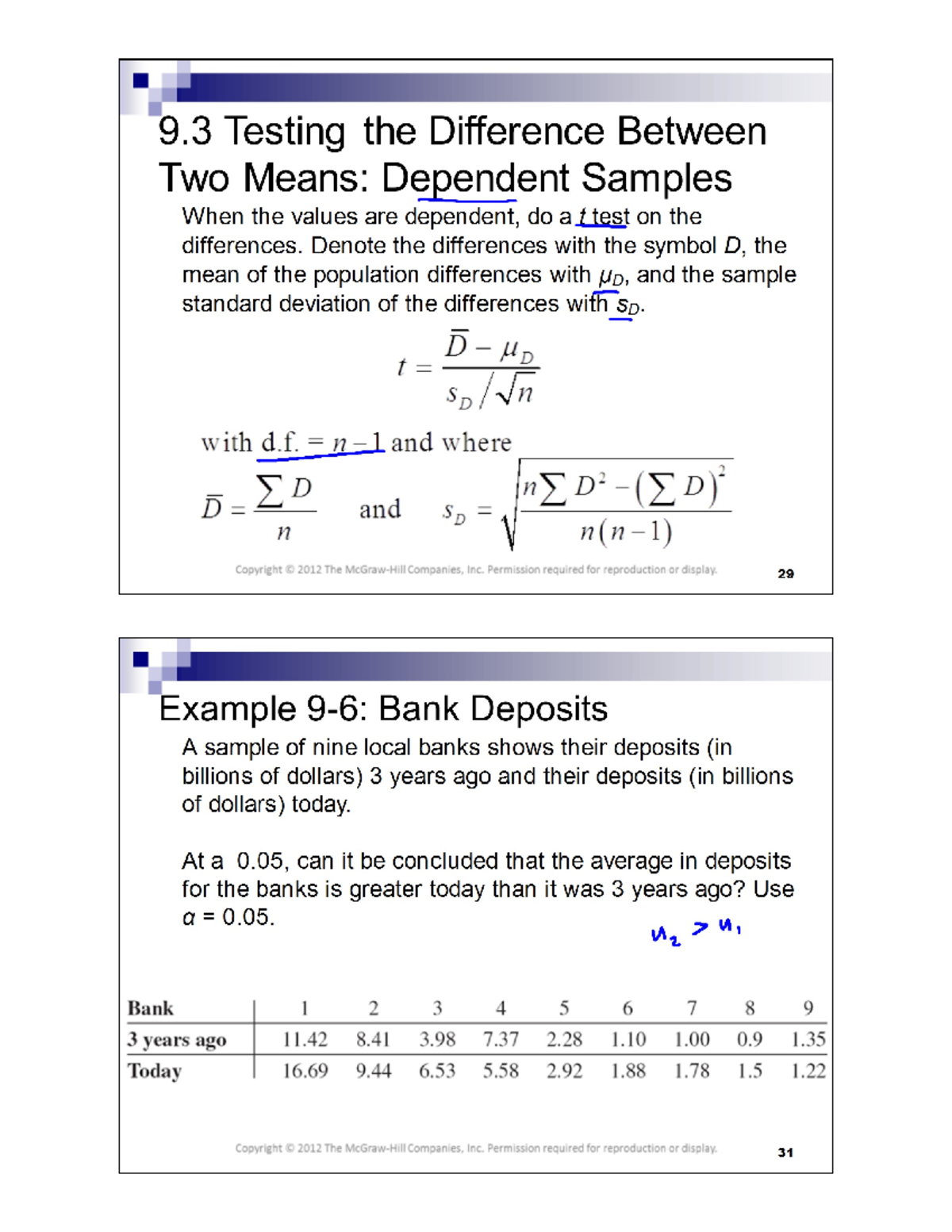 Stats 9 - 9 Testing the Difference Between Two Means: Dependent Samples ...