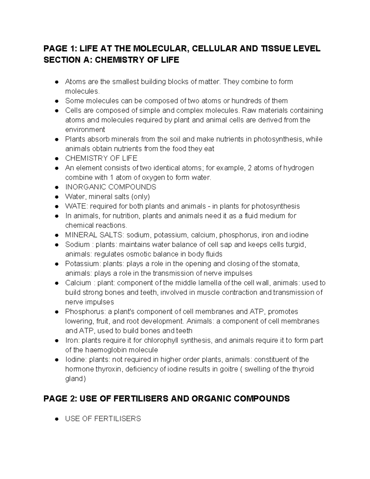 Grade 10 LIFE Science Term 1: Chemistry of Life & Microscopy Overview ...
