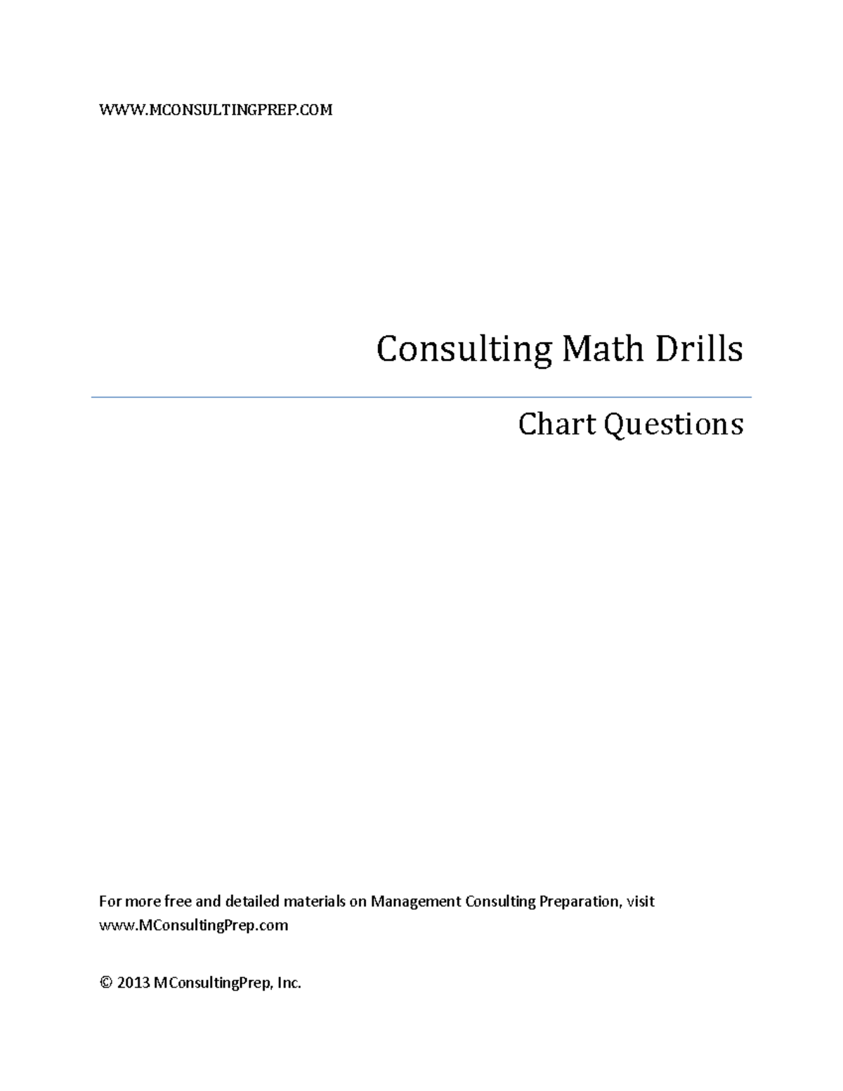 Consulting Math Drills: Chart Questions Practice for Management ...