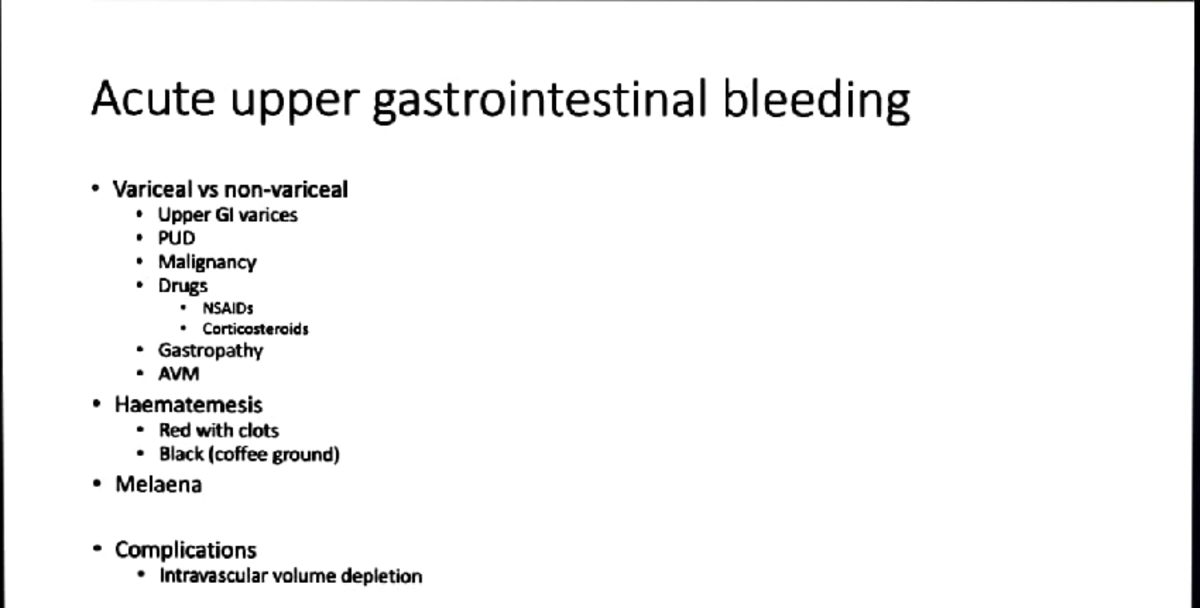 U&L GI Bleeding: Variceal vs. PUD & Management Strategies - Studocu