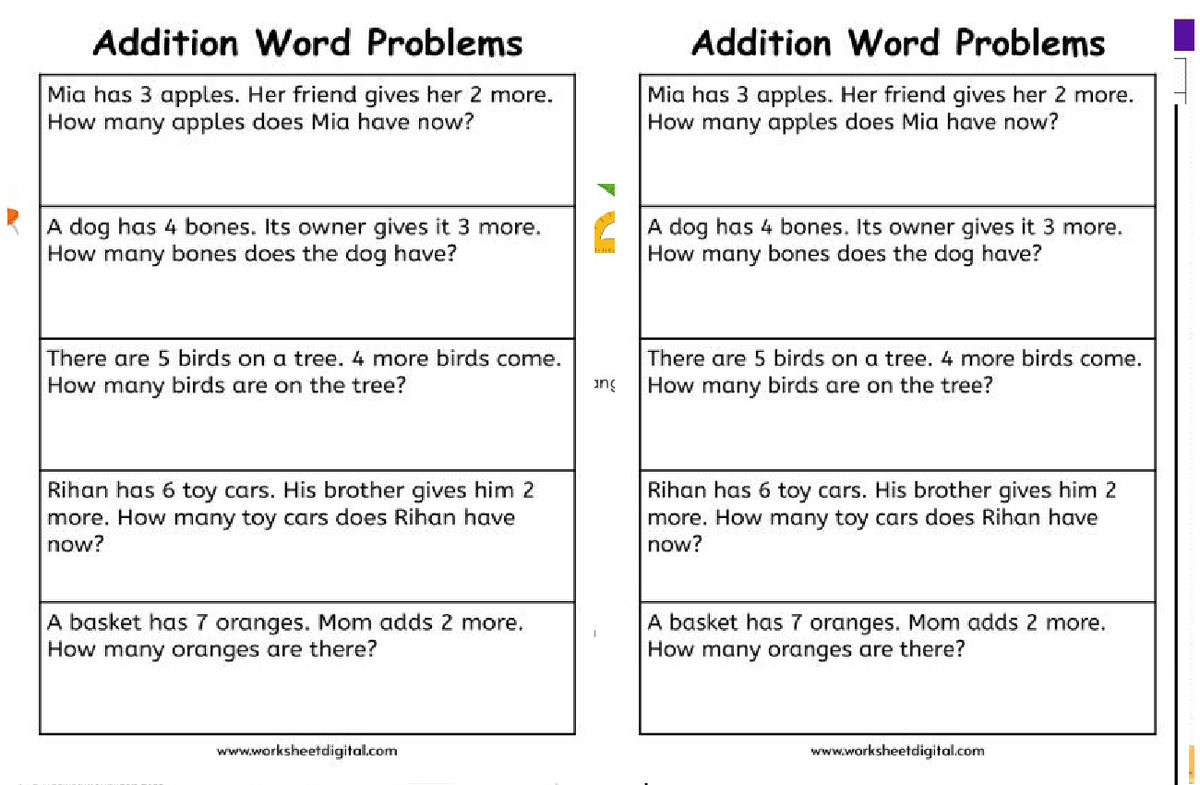 Addition Word Problems for Kindergarten: Mia's Apples and More - Studocu