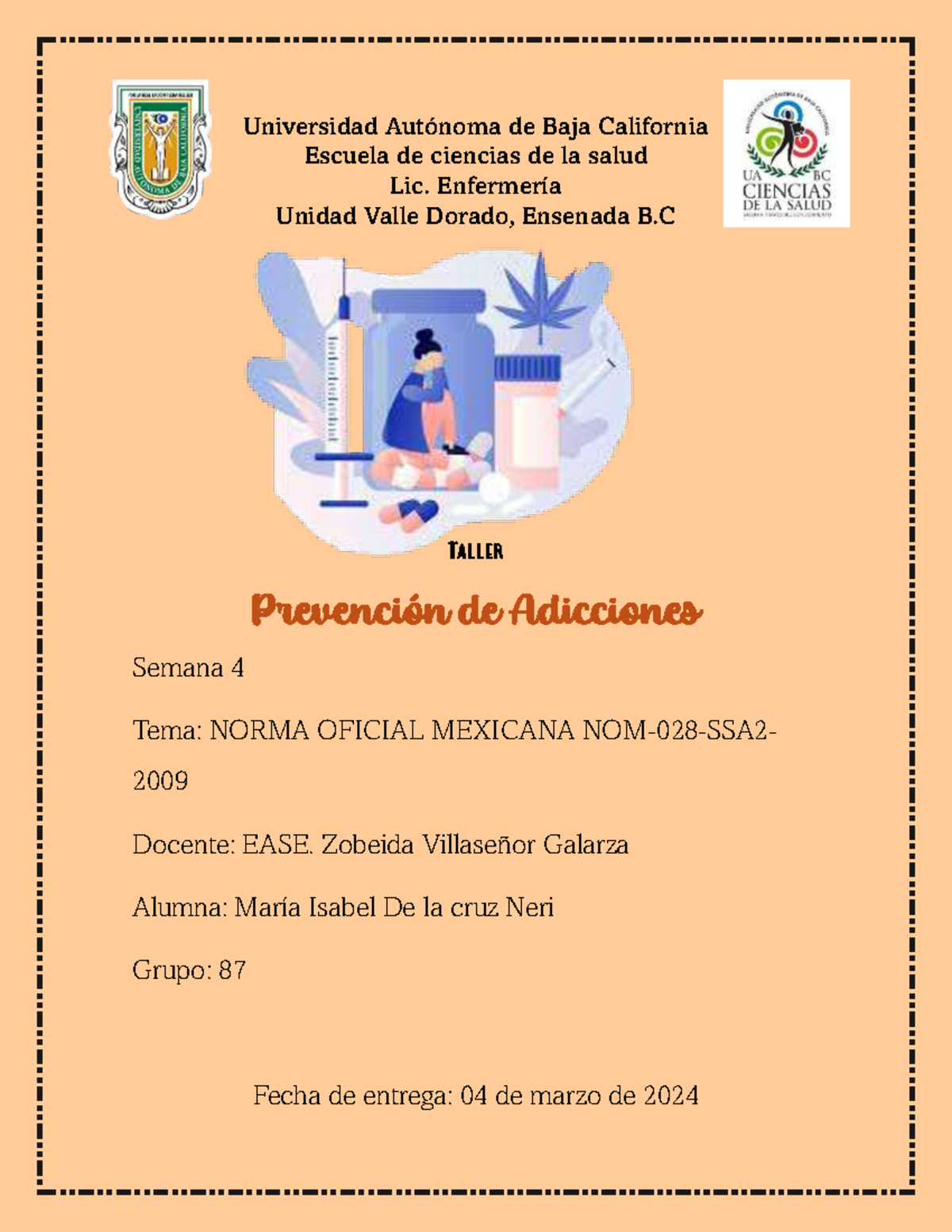 Norma Oficial Mexicana NOM-028-SSA2-2009- Universidad Autónoma de Baja ...