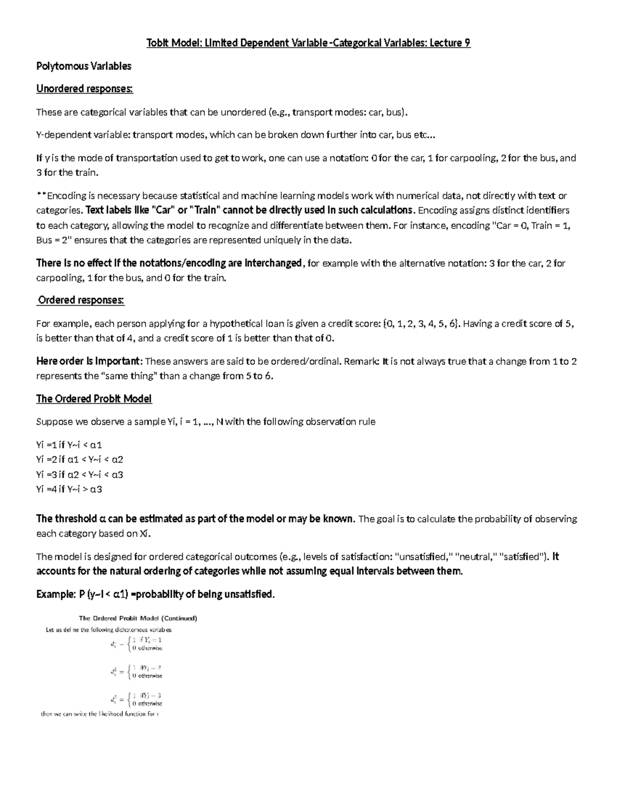 Tobit Model - nanana - Tobit Model: Limited Dependent Variable -Categorical Variables: Lecture 9 ...
