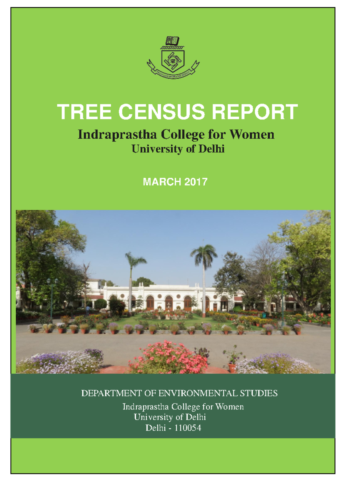 Tree Census Report - IP College, Delhi - March 2017 - Studocu