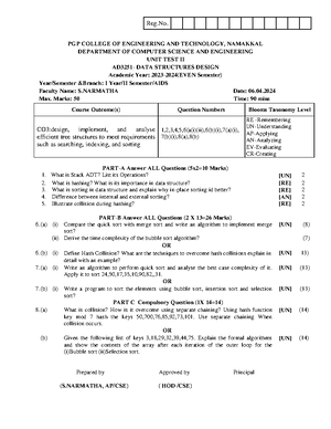 AD3271-DSD LAB Manual - Good - M.A. SCHOOL OF ENGINEERING Accredited by ...