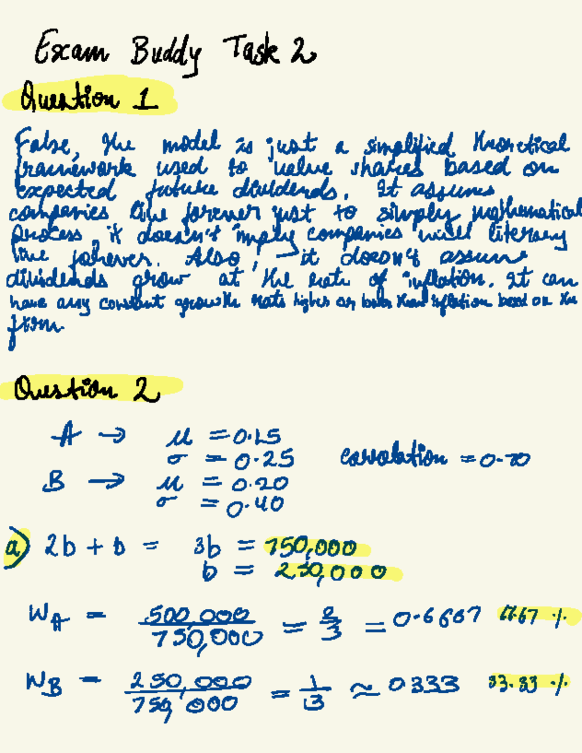 Exam Buddy Task 2: Analyzing the False Model Framework - Studocu