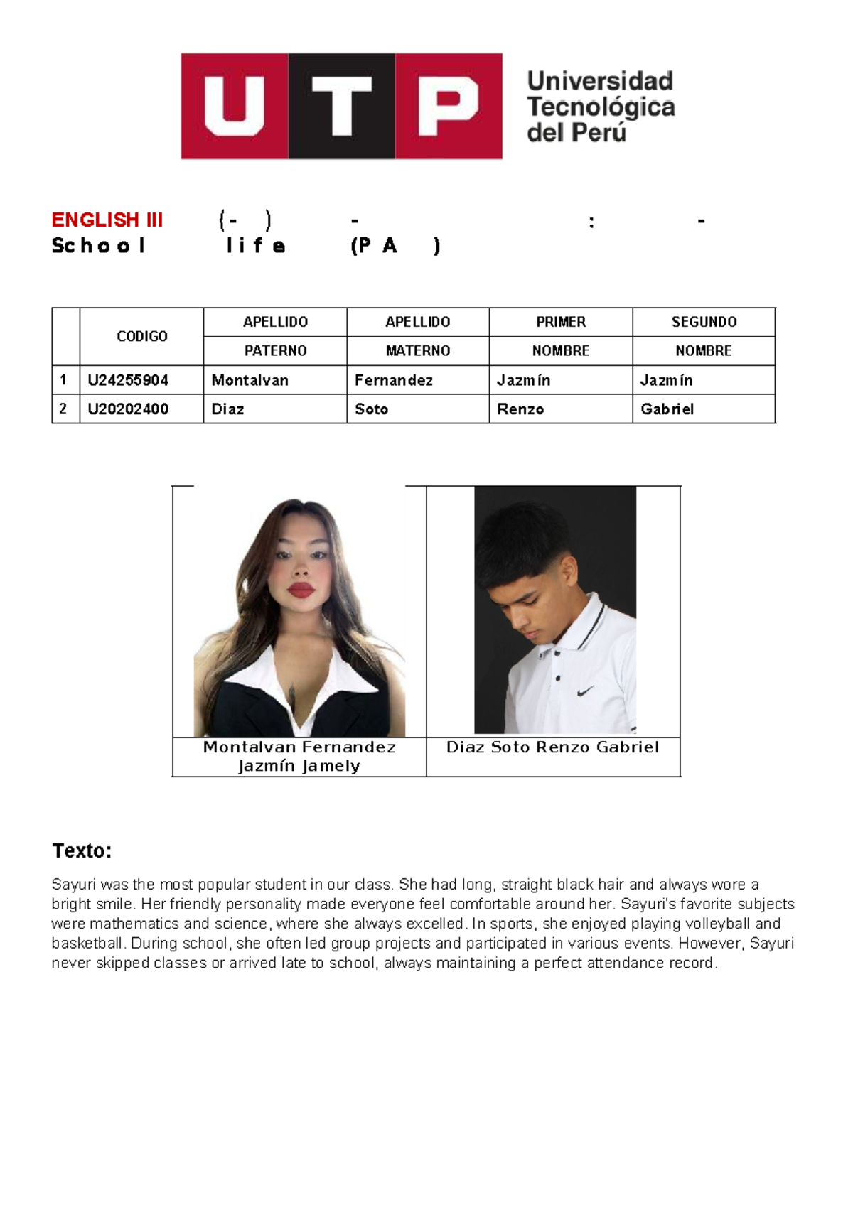 🔴 (AC-S02) Week 02 - Task Assignment - School Life (PA2) - Studocu