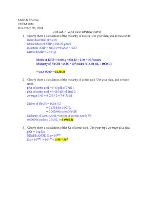 Lab 2 Post Lab questions - Post Lab Report Questions (to be submitted ...
