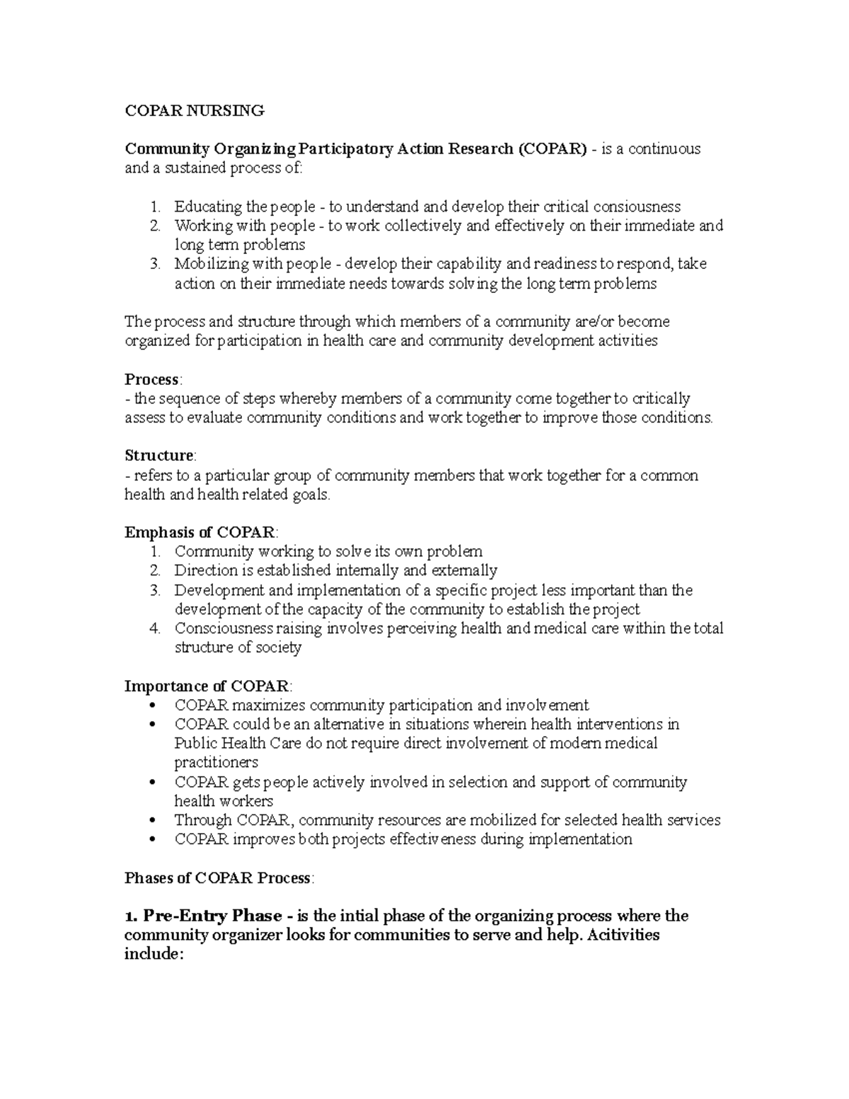 56575593-COPAR Nursing: Community Participation & Health Initiatives ...
