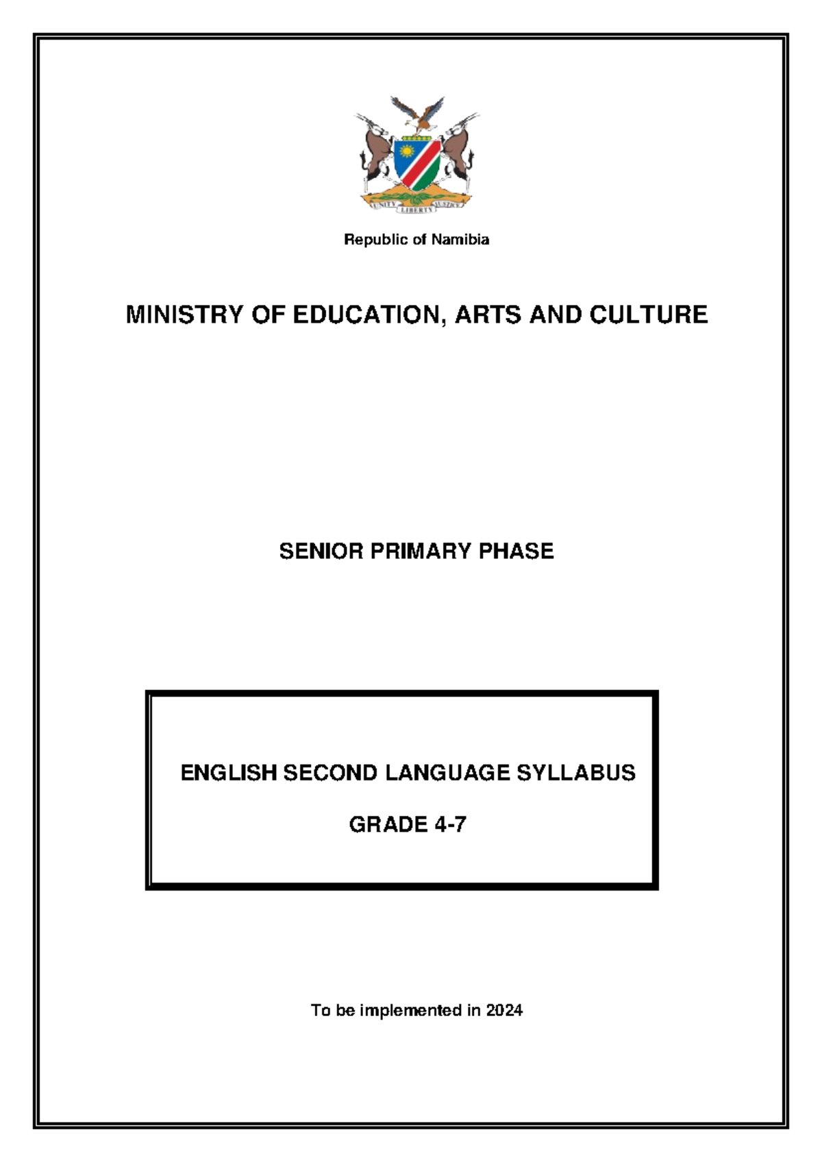 SP English L 2 Syllabus for Grades 4-7 (2024) – NIED - Studocu