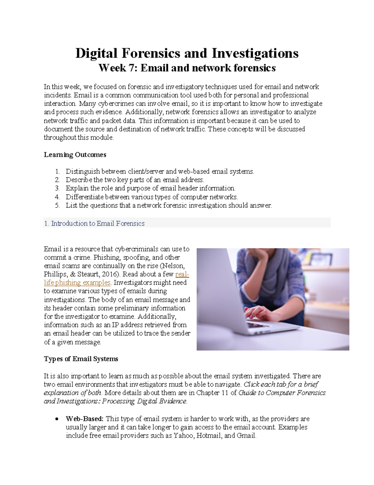 Digital Forensics and Investigations - Week 7 Email & Network Forensics ...