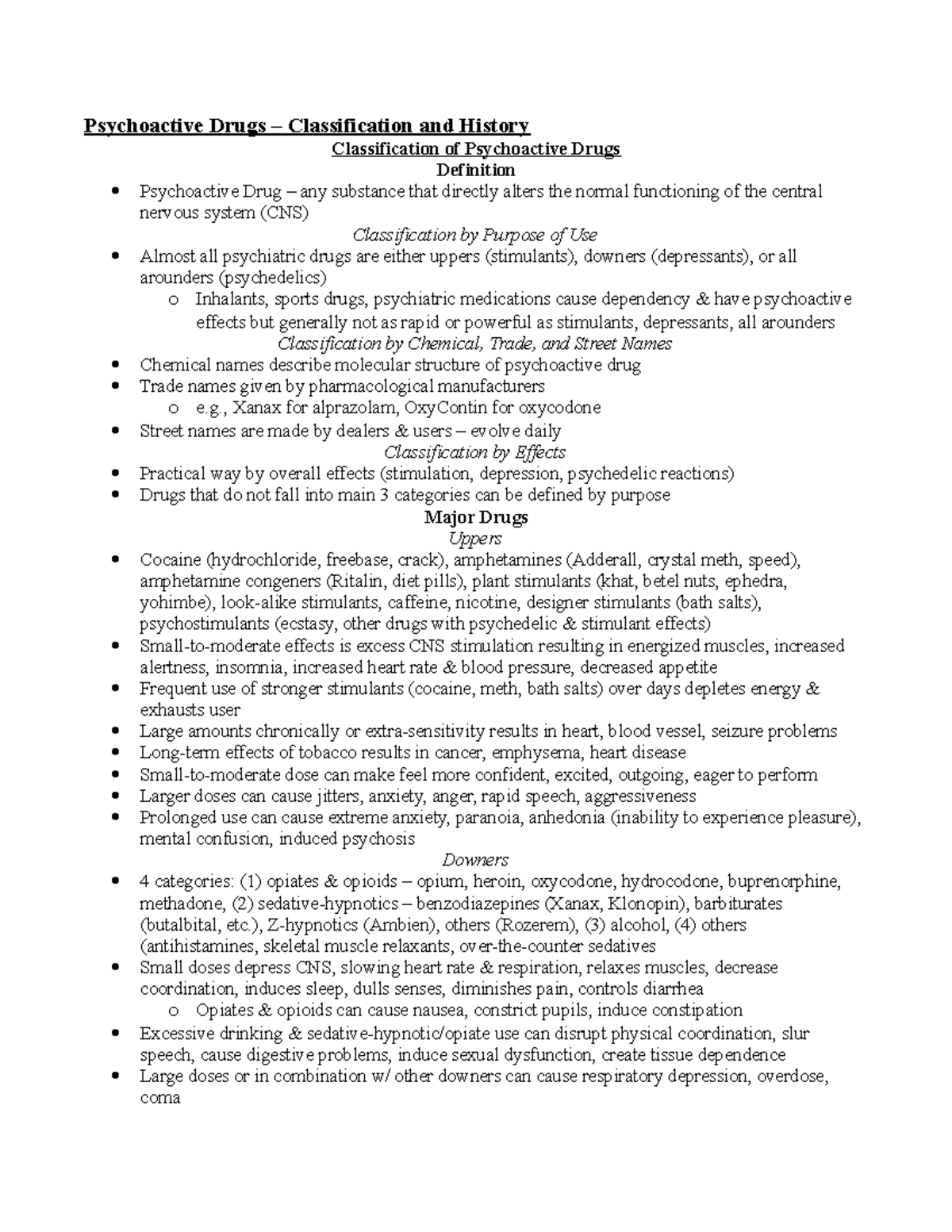 Psychoactive Drugs - Classification and History - Psychoactive Drugs ...