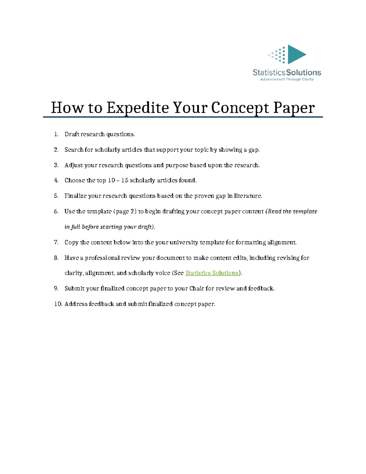 NCU concept paper template - How to Expedite Your Concept Paper 1 ...