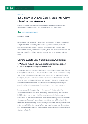 NHS Band 5 interview questions and example answers Indeed.com UK ...