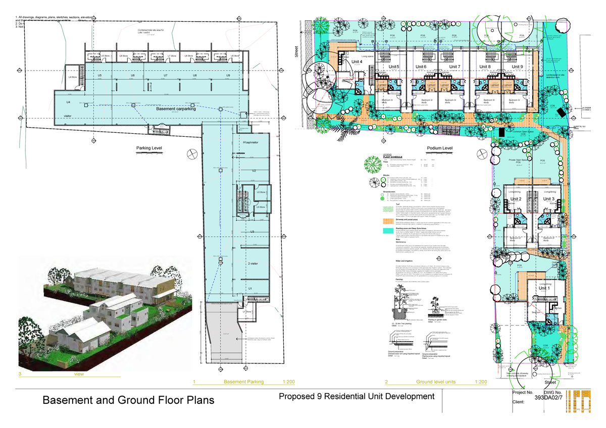 DWG 02 - Basement & Ground Floor Plans for Proposed Units S 4 S 2 S 5 ...