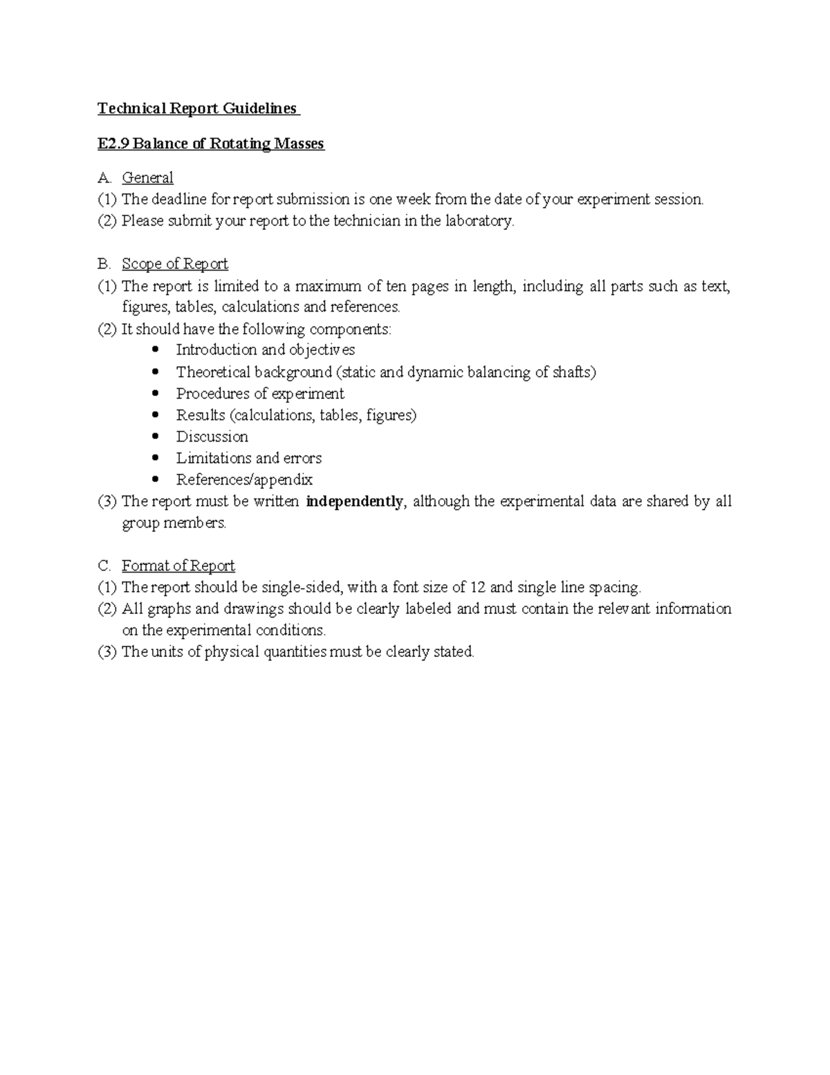 E2.9 Technical Report Guideline - Technical Report Guidelines E2 ...