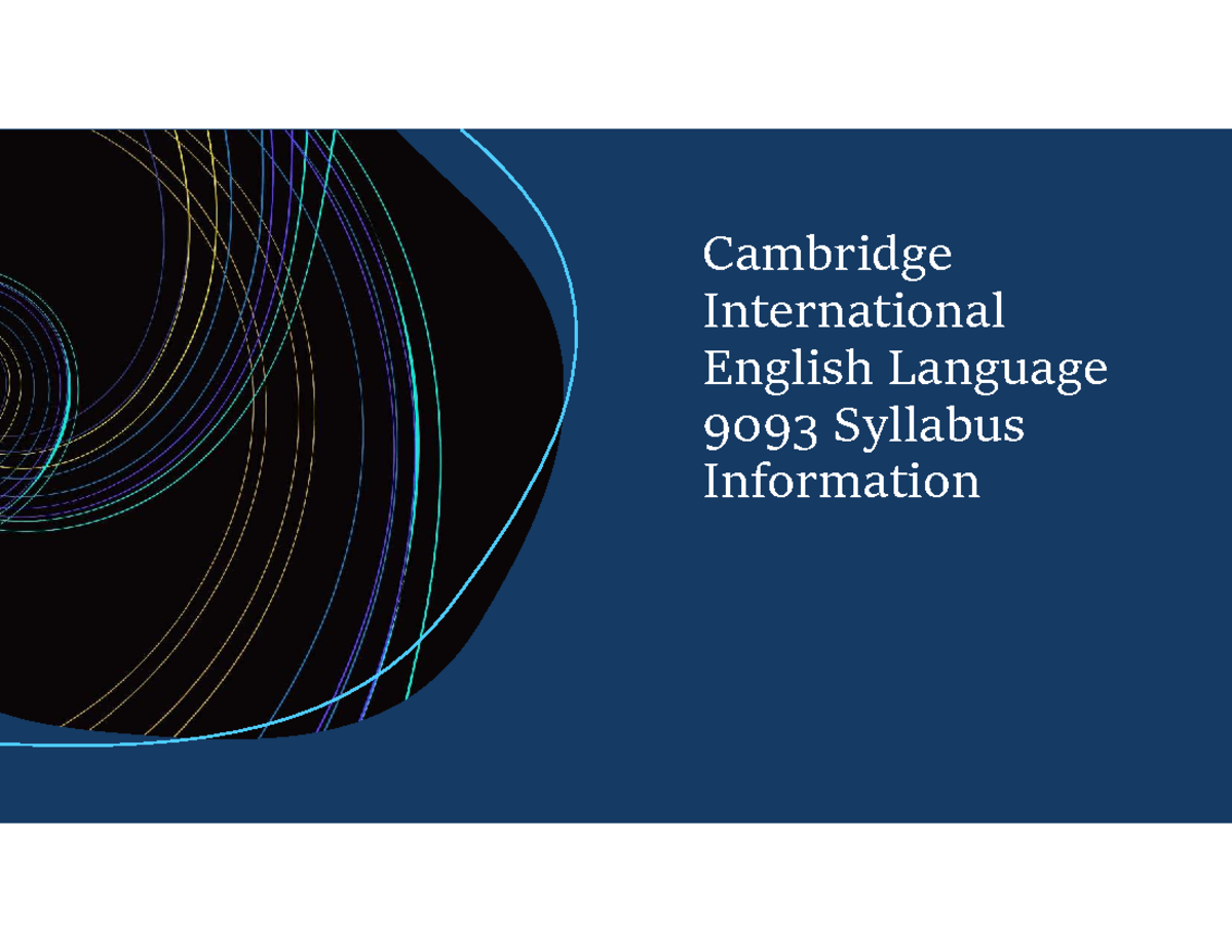 AICE English Lang Assessment Details PDF - Cambridge International ...