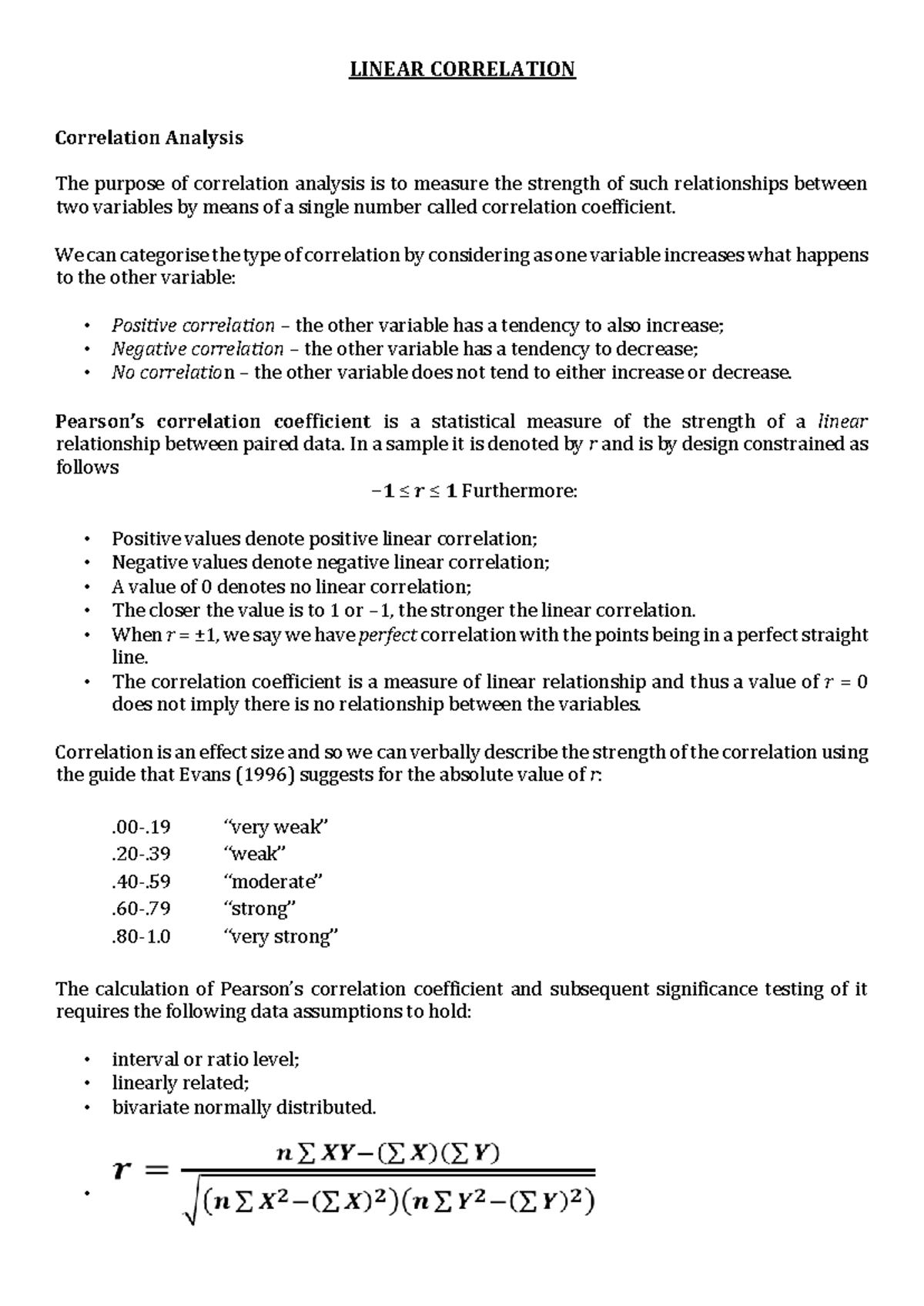 [STAT 101] Correlation Analysis: Understanding Relationships Between Variables - Studocu