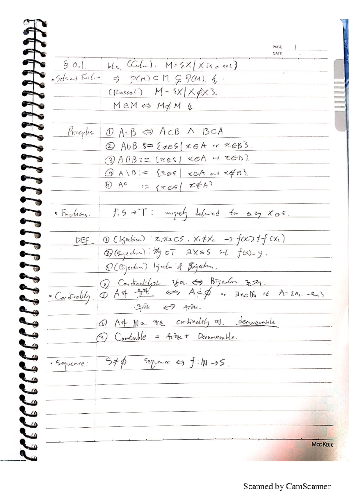 MATHEMATICAL ANALYSIS 1: Lecture Notes & Study Overview - Studocu