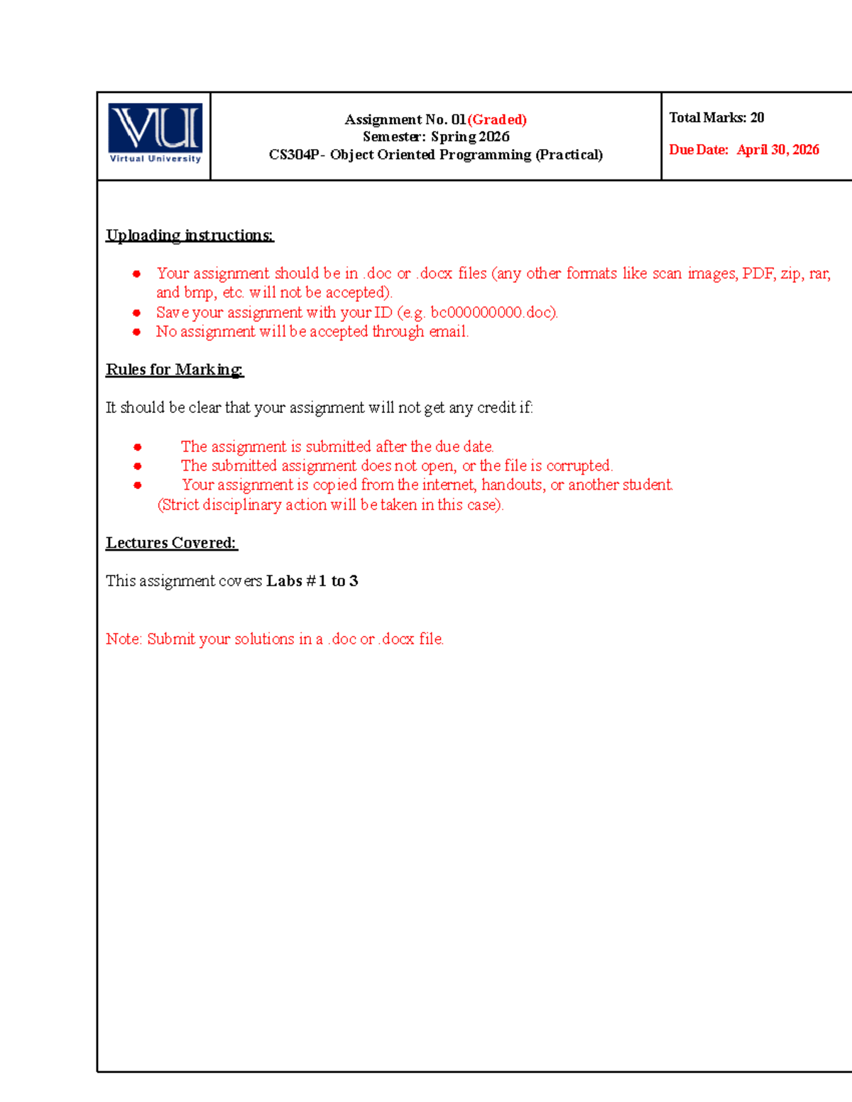 Spring 2026 CS304P Assignment 1: UML Class Diagram Task - Studocu
