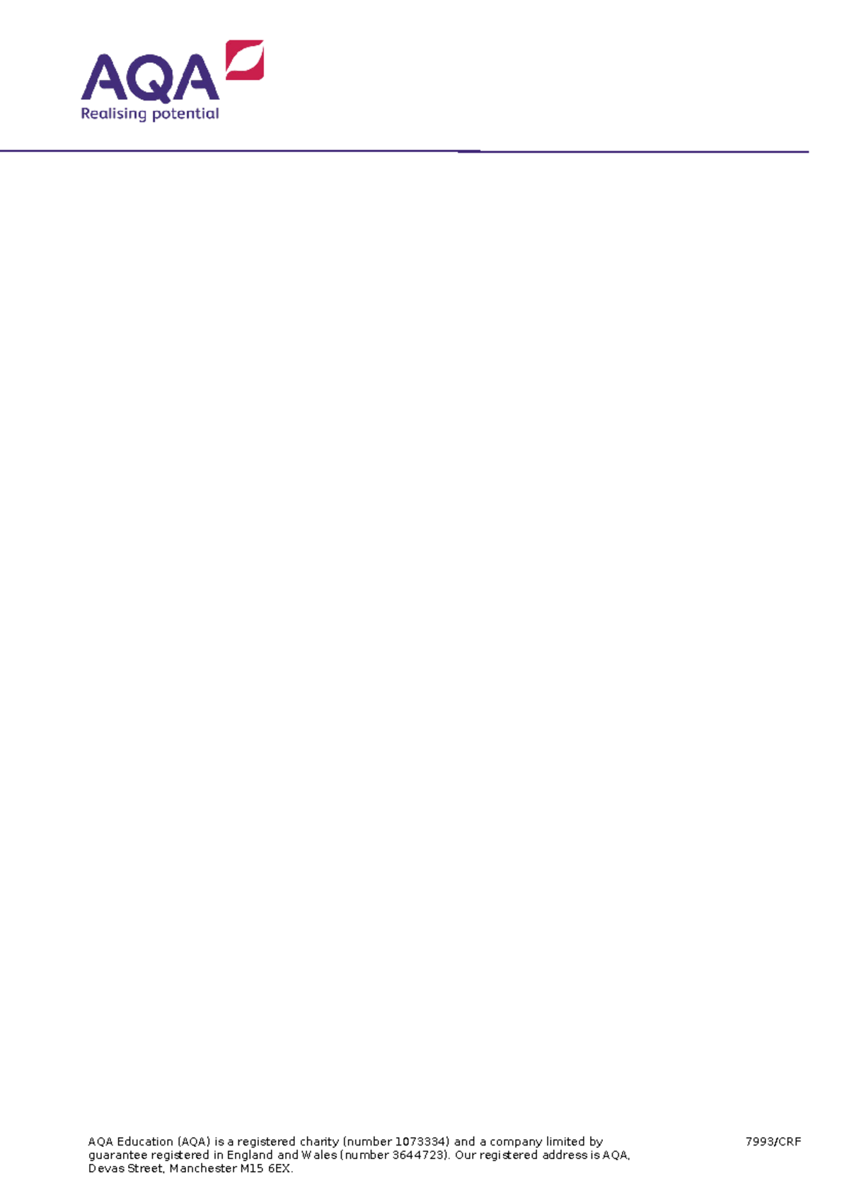 AQA Level 3 Extended Project (7993) Logbook and Candidate Record Form ...