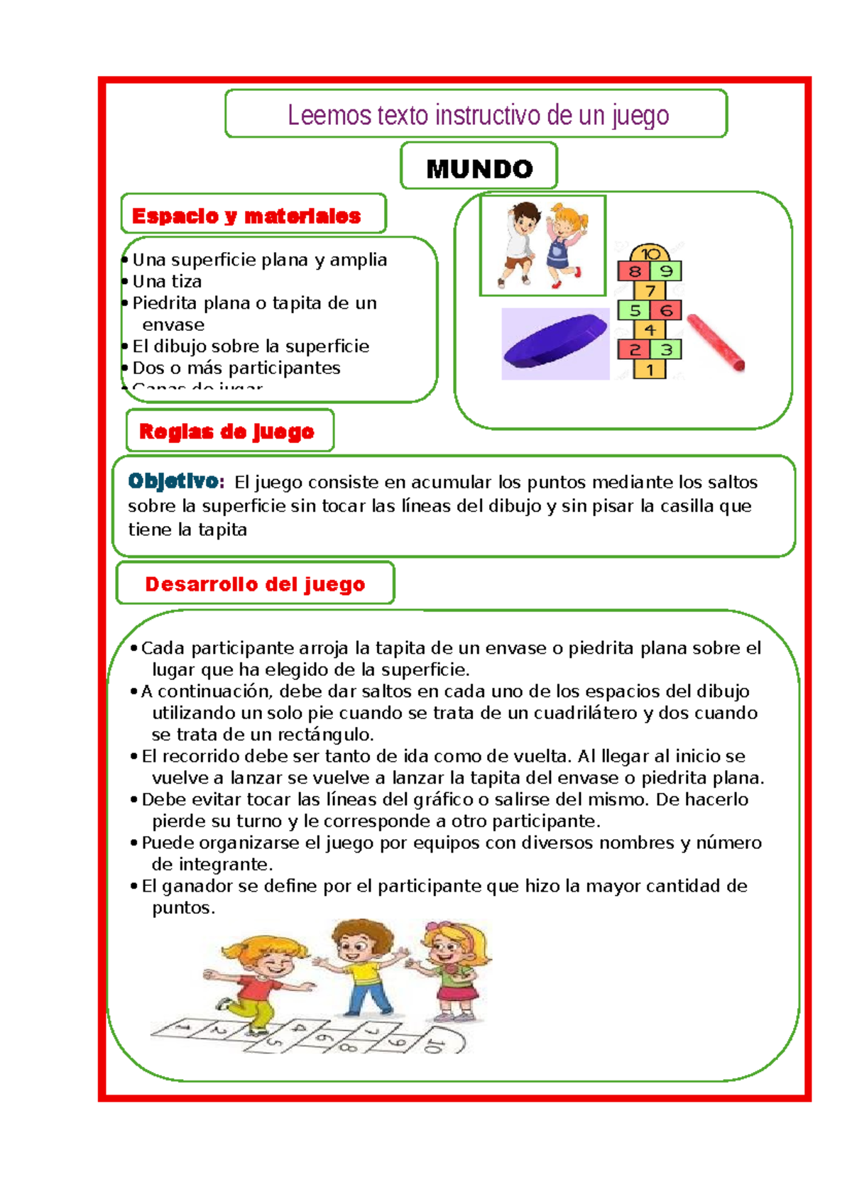 Instrucciones del Juego MUNDO: Cómo Jugar y Reglas - Studocu