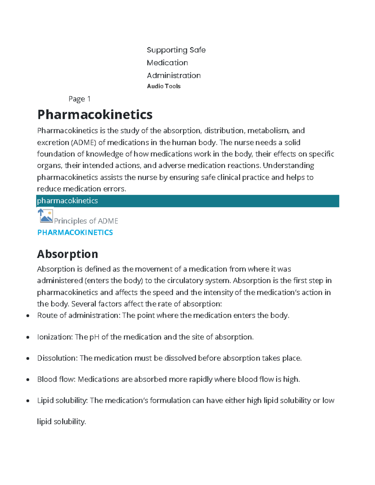 Safe Administration of Medications: Practices and Guidelines (NURS 101 ...