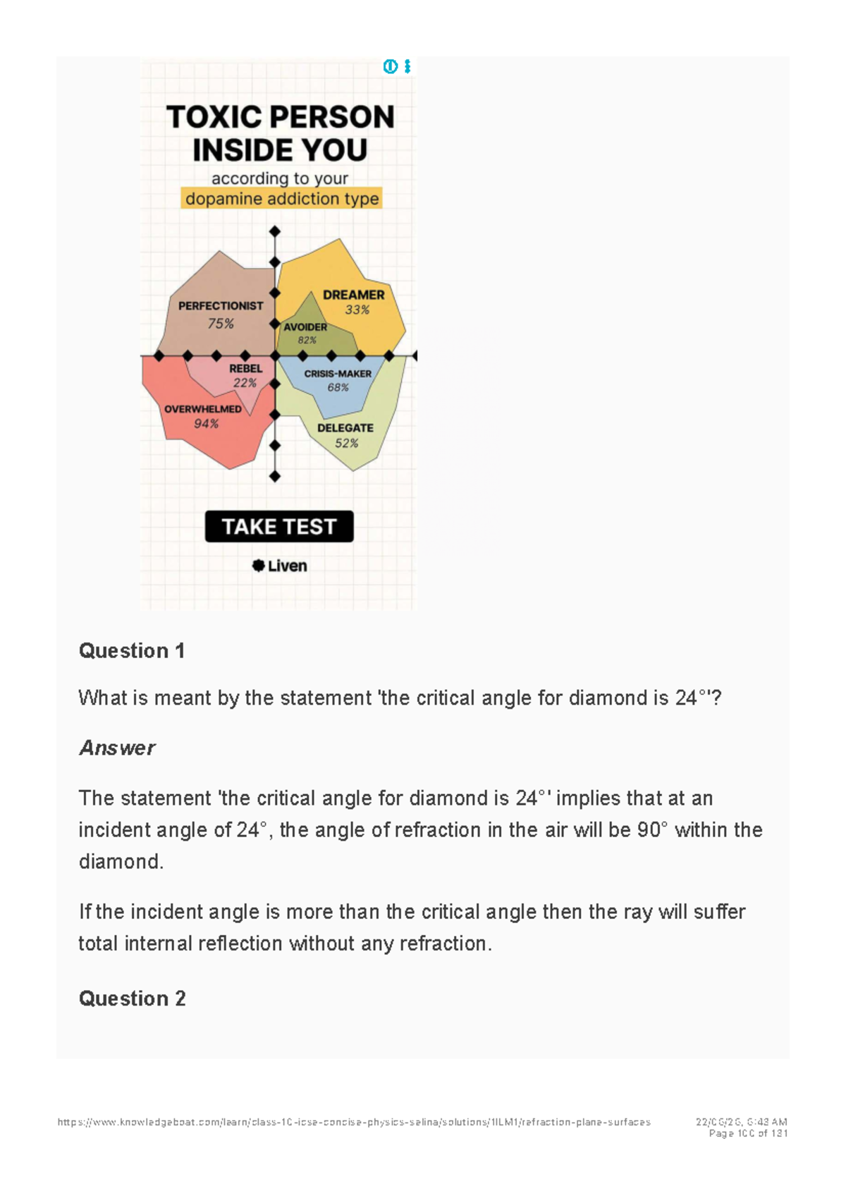 Chapter 4 - Refraction of Light at Plane Surfaces: Selina Solutions ...