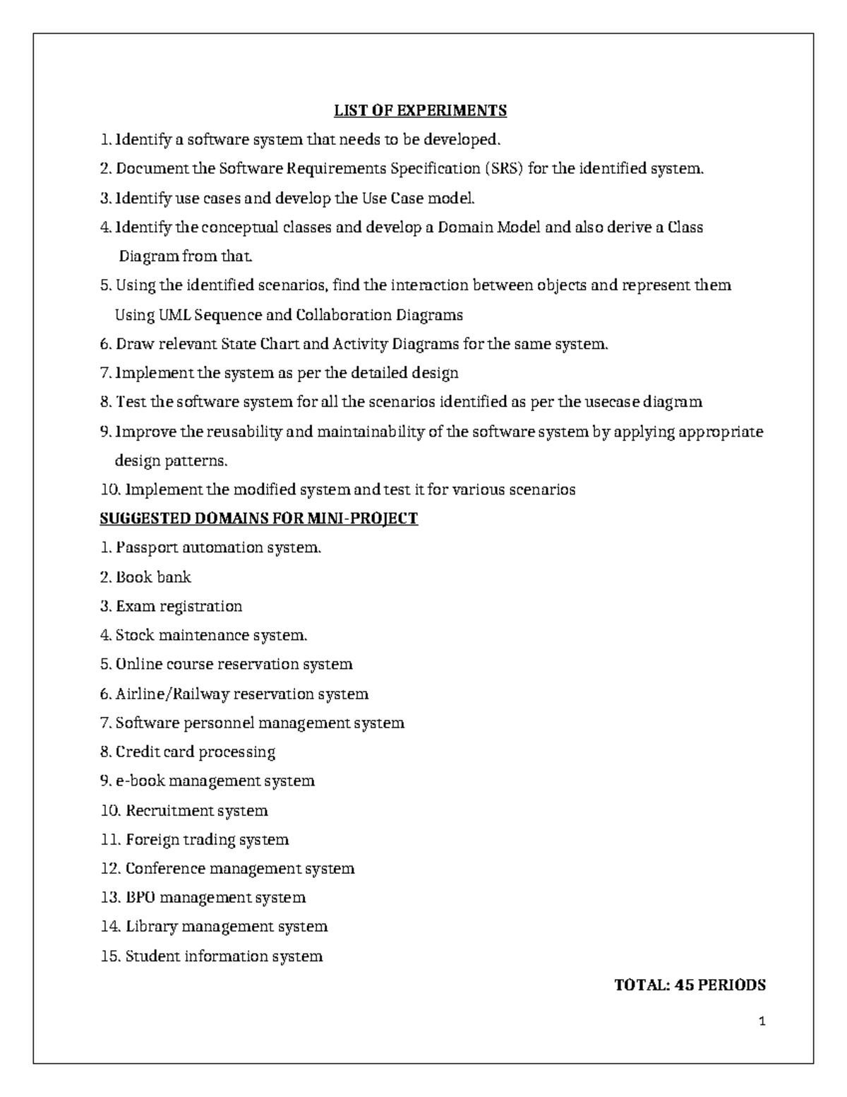 LAB MANUAL: SOFTWARE SYSTEM DEVELOPMENT & UML DIAGRAMS (CS101) - Studocu